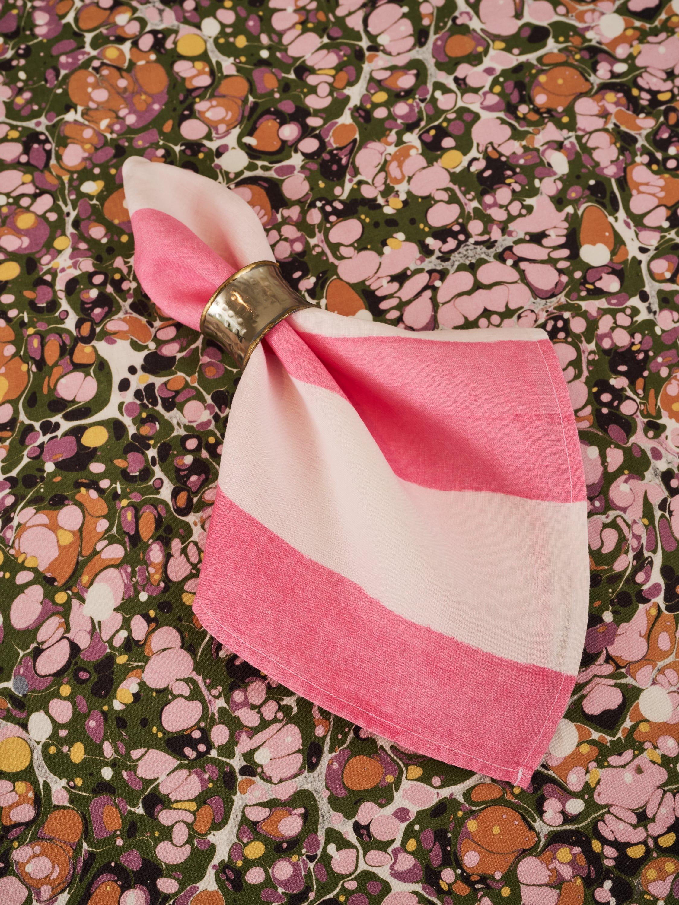 Pink Stripe Napkin, Set of 6 | Ken Fulk