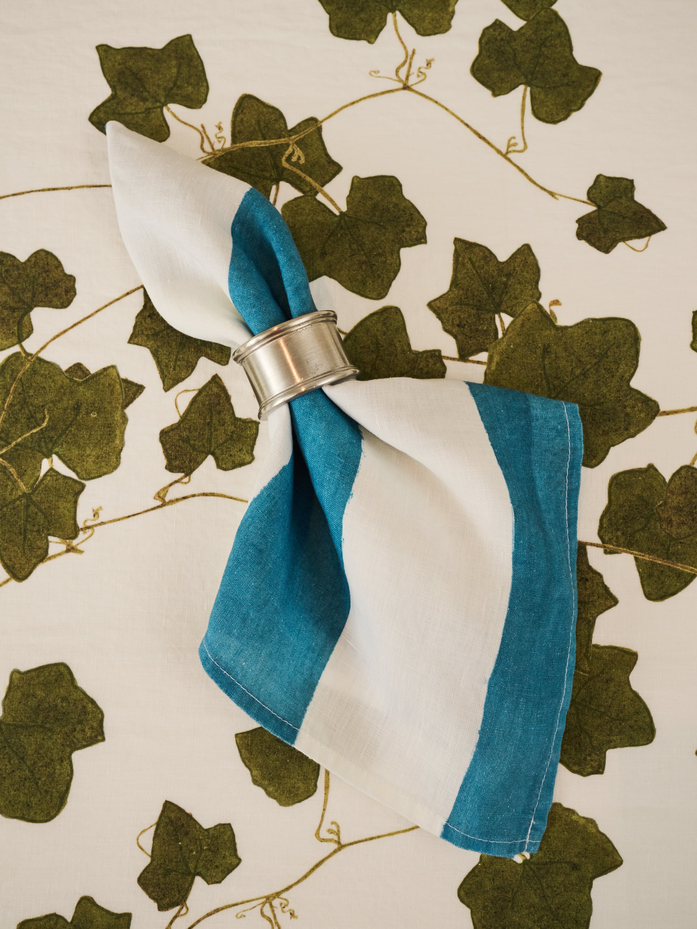 Blue Stripe Napkin, Set of 6 | Ken Fulk