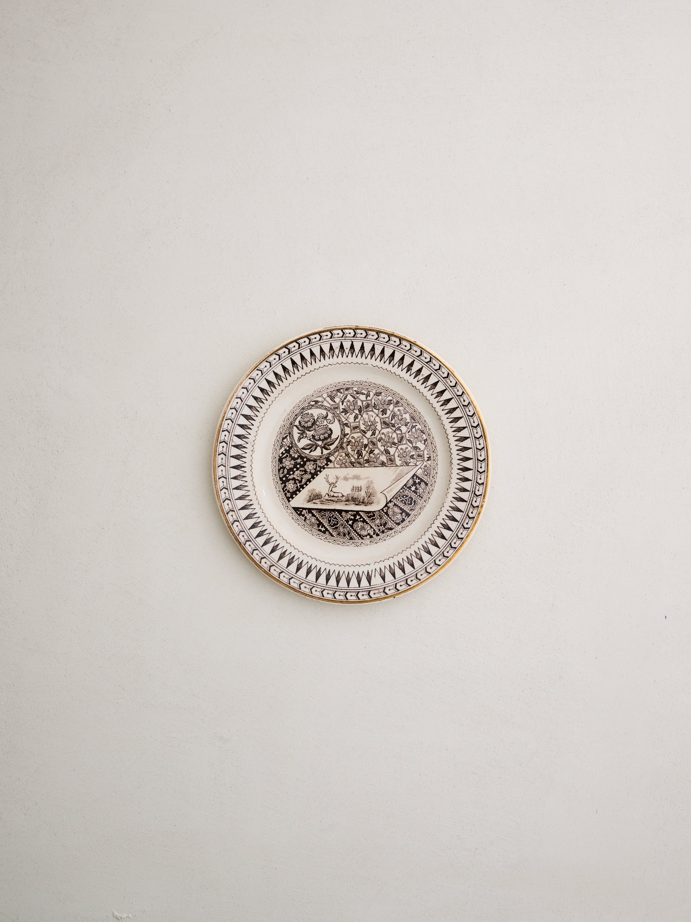 Swan Bank Brown Transferware Staffordshire Dinner Plate - Canterbury ...