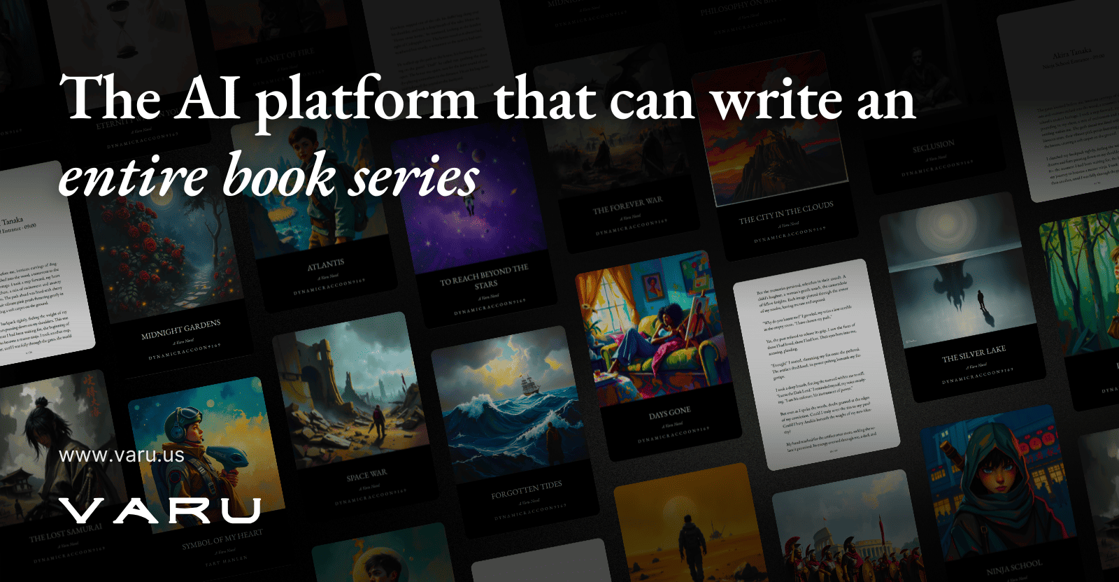 Varu AI - The AI platform that can write an entire book series. | AI Tools Directory