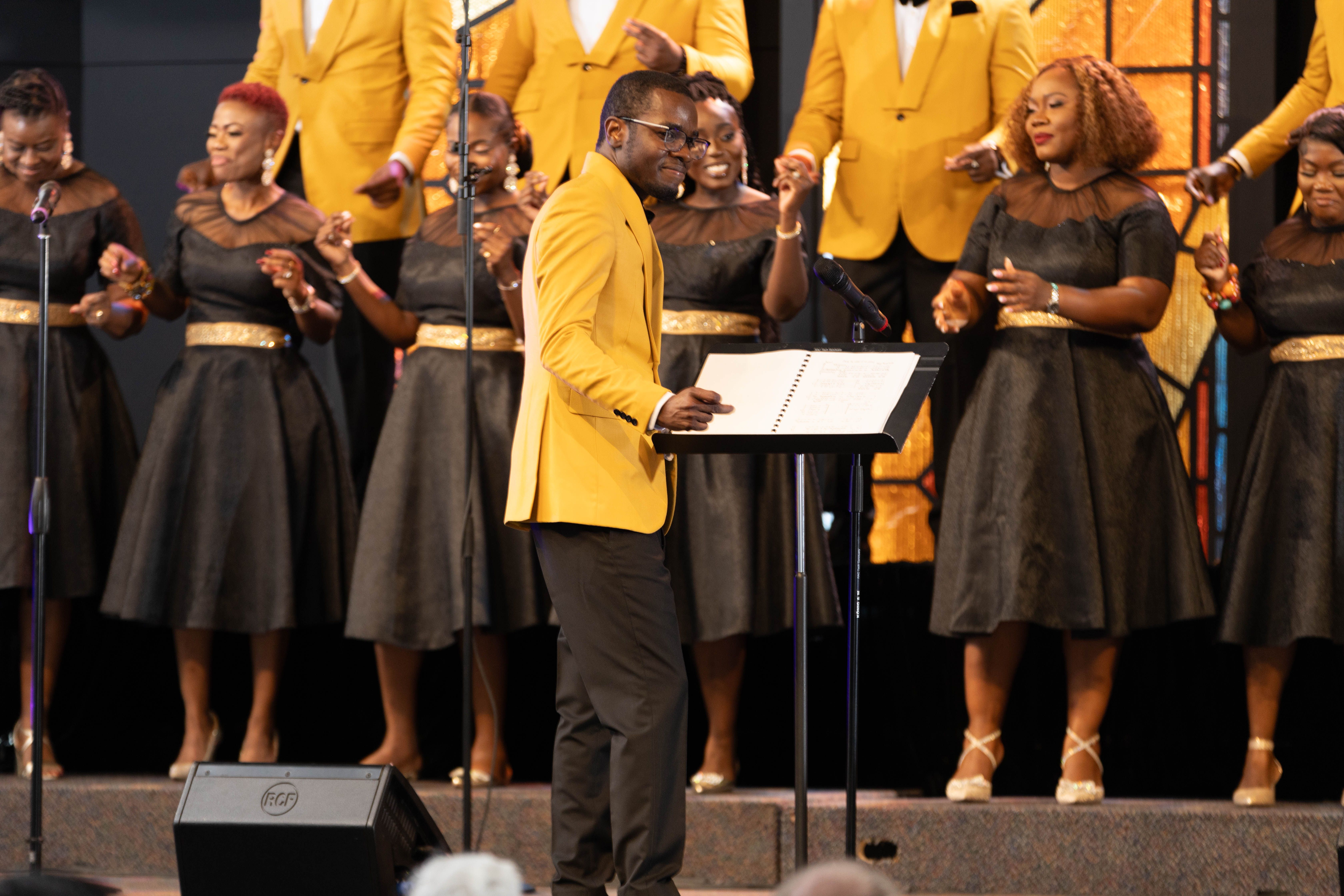 Music Director and choir singing