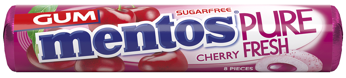 Mentos Pure Fresh Gum Cherry Roll 8pcs | Mentos UK