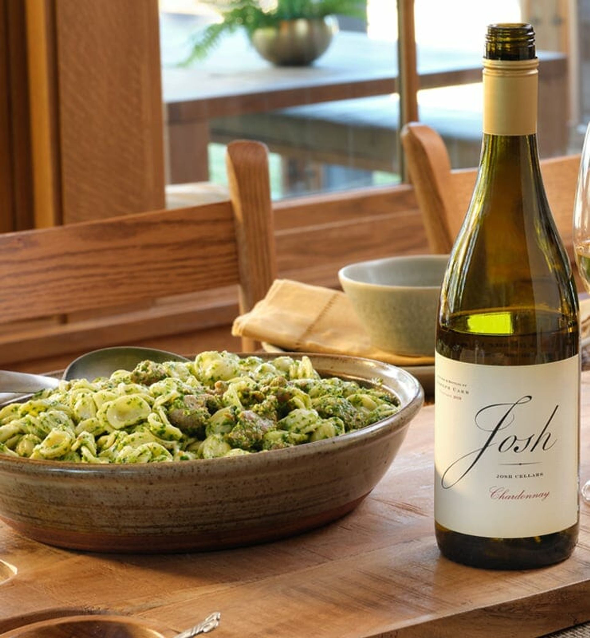 Orecchiette with Broccoli Rabe Pesto & Fennel Sausage | Josh Cellars