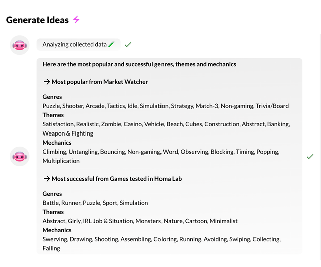 Homa | Game Idea Generator - Homa's GenAI Tool
