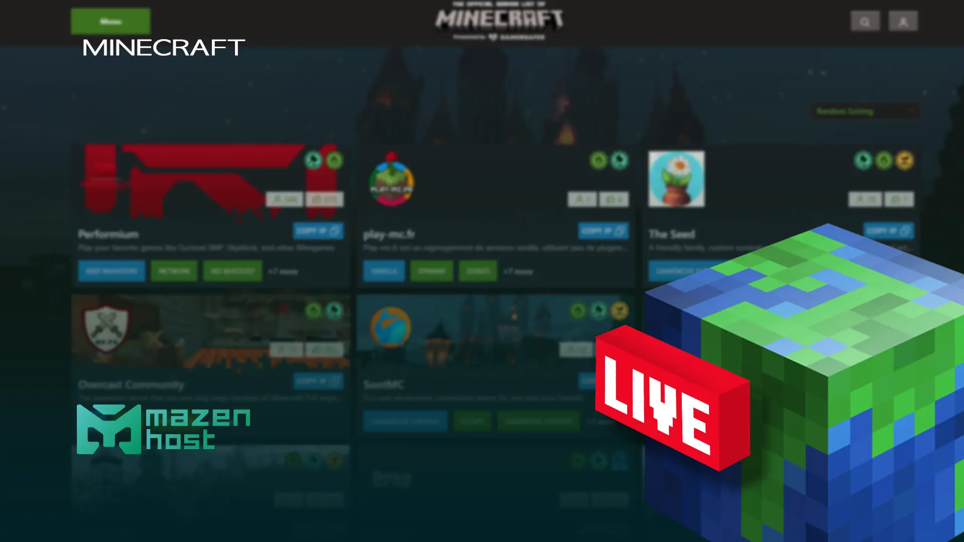 ¡La Lista Oficial de Servidores de Minecraft ya está en Vivo!