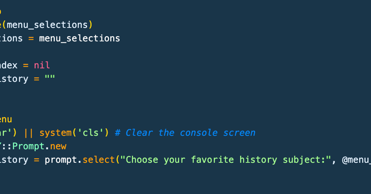 Building the History Cube: Part One Ruby Terminal App | Open Source ... Building the History Cube: Part One Ruby Terminal App | Open Source ...