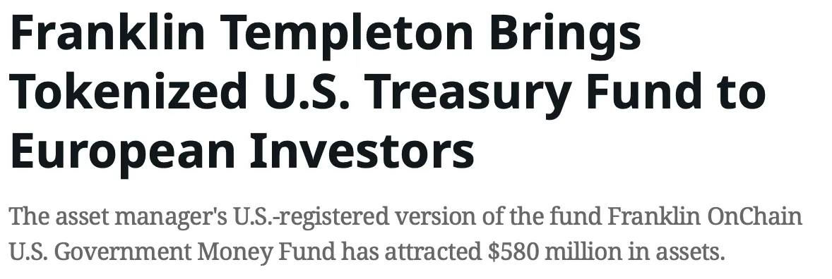 Franklin Templeton Launches Tokenized U.S. Treasury Fund on Stellar ...