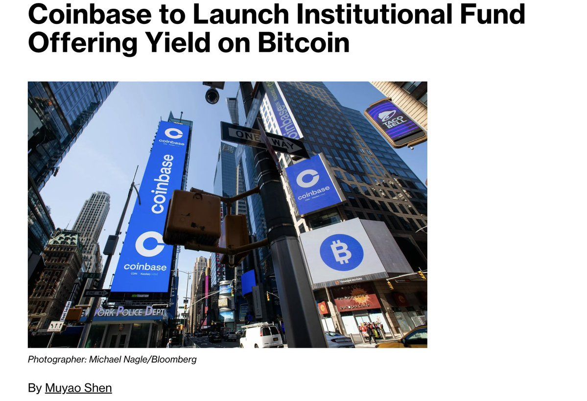 Coinbase to Launch Bitcoin Yield Fund on May 1 Offering 4-8% Yield to ...