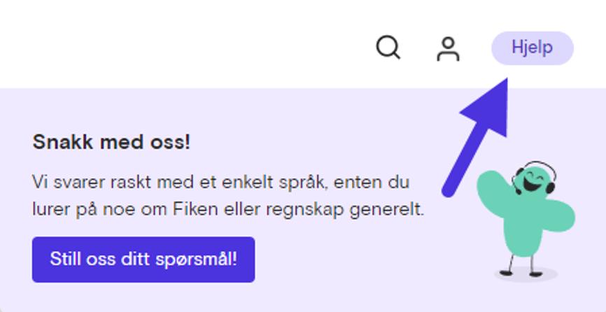 Hjelp og kundeservice til Fiken regnskap