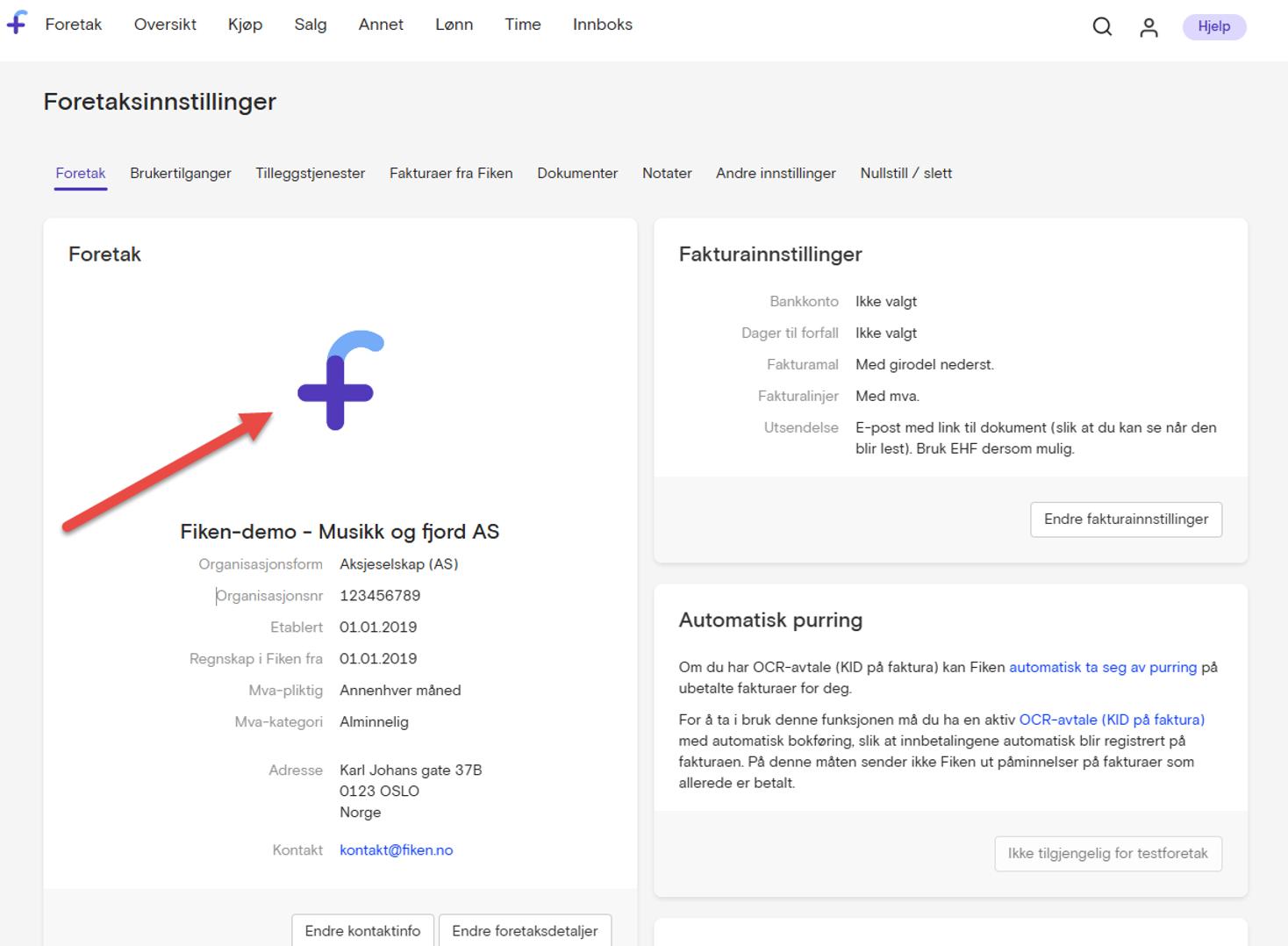 Hjelp og kundeservice til Fiken regnskap