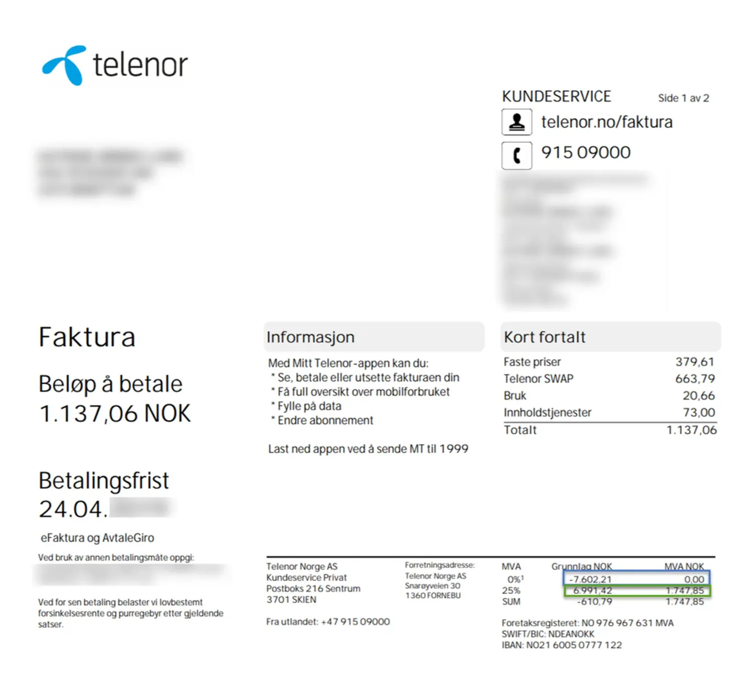 1. Det første kjøpet og aktivering av swap-avtalen.