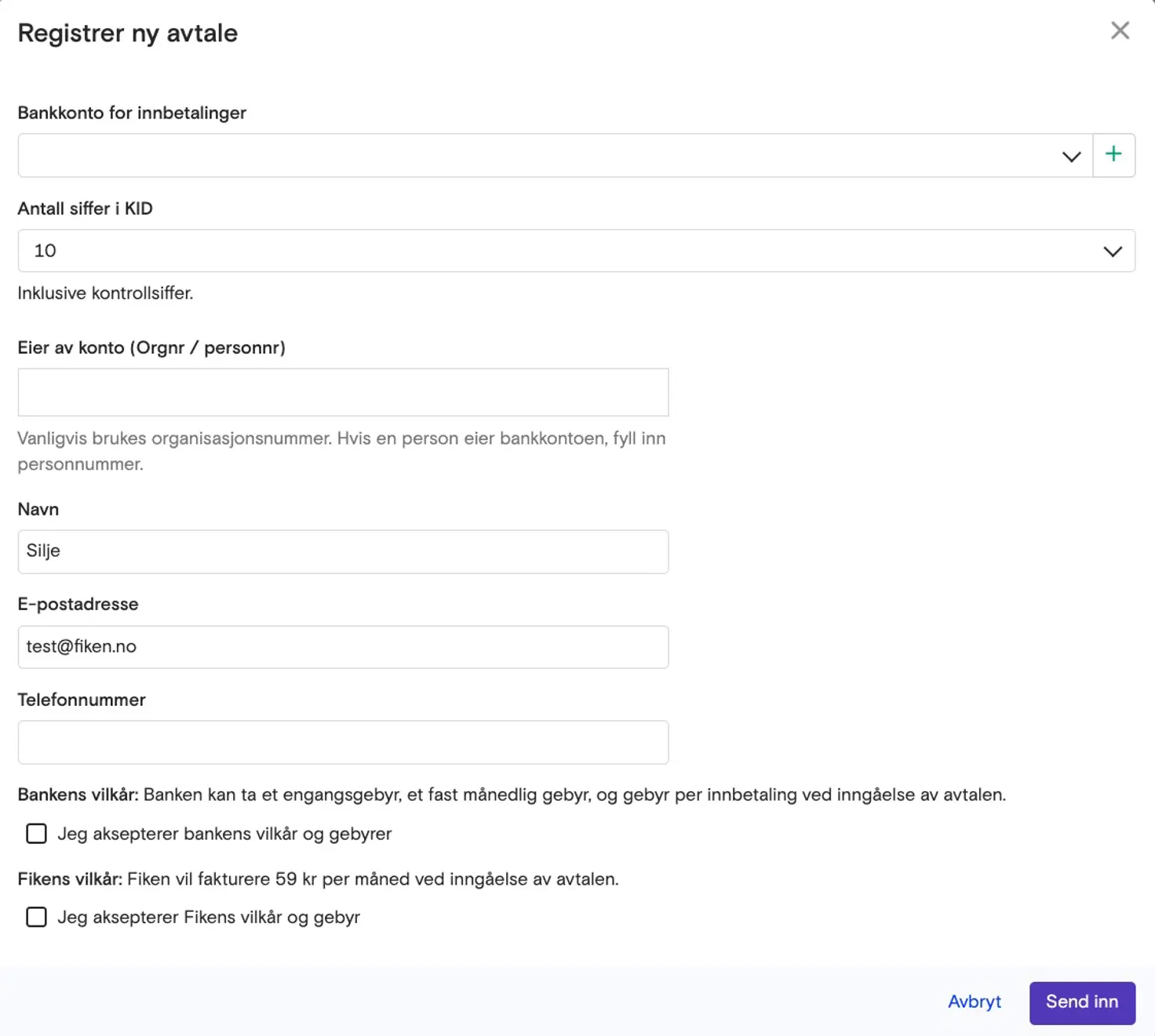 Hjelp og kundeservice til Fiken regnskap