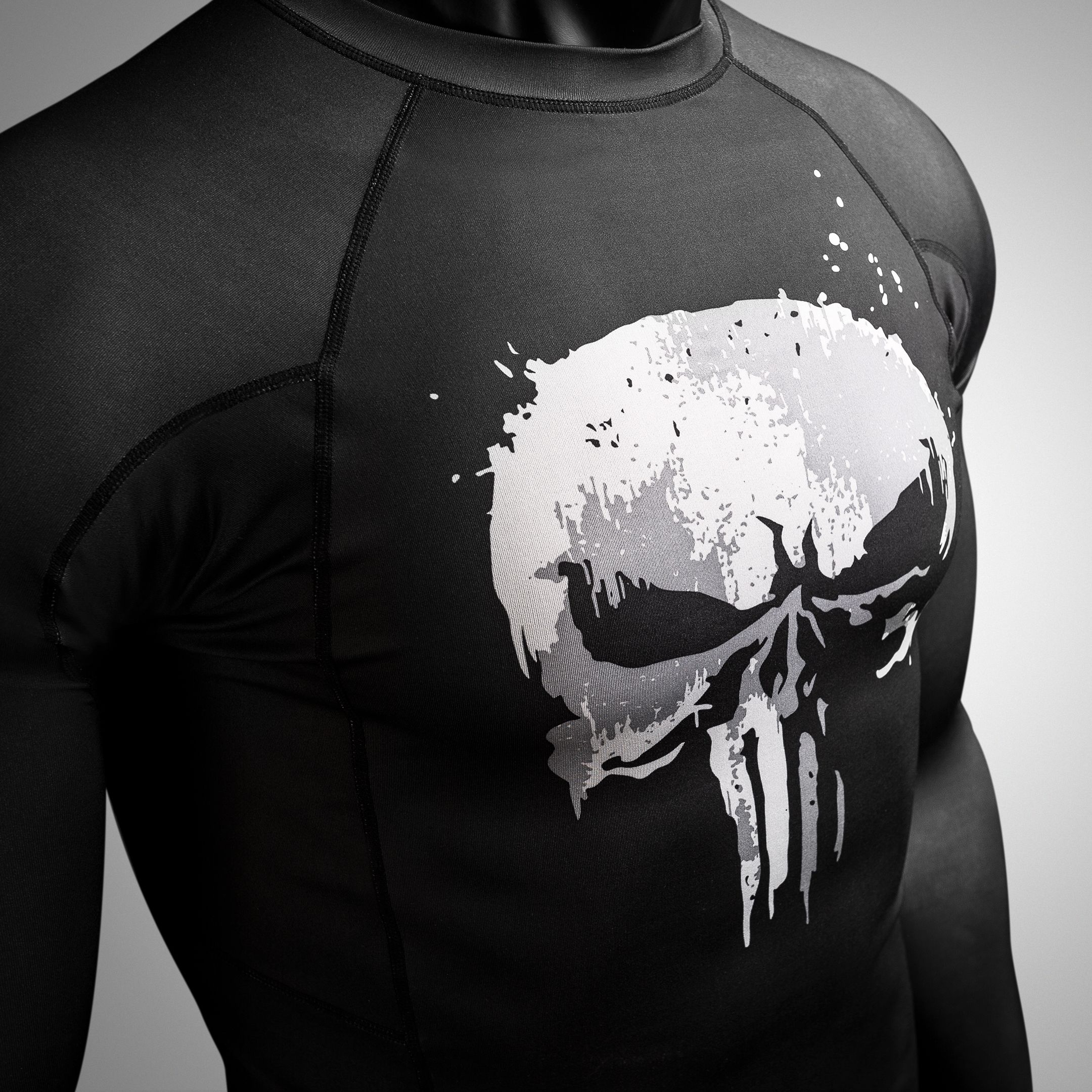 MARVEL® Hero Elite Series: Punisher Long Sleeve Rash Guard by Hayabusa ...