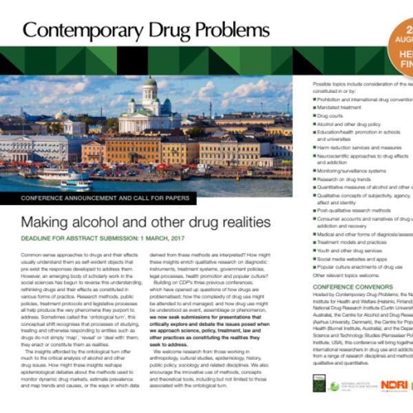 4th Contemporary Drug Problems Conference - International Drug Policy ...