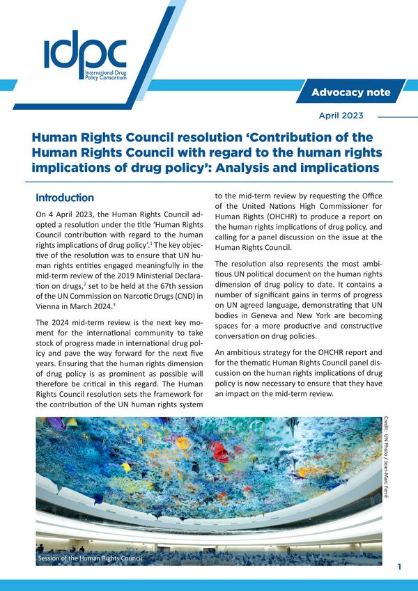 Human Rights Council resolution ‘Contribution of the Human Rights ...