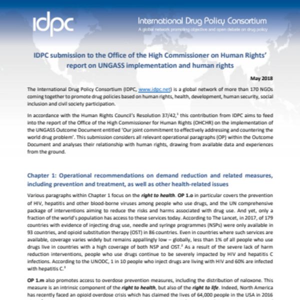 IDPC submission to the Office of the High Commissioner on Human Rights ...