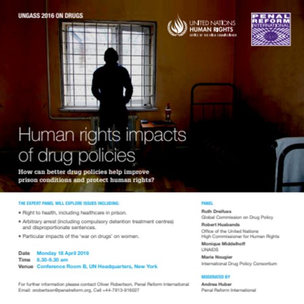 UNGASS event - Human rights impacts of drug policies - International ...