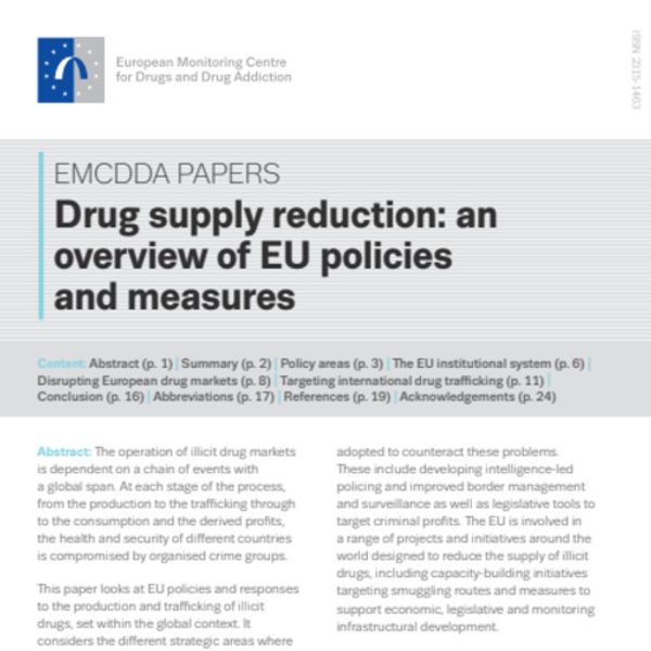 Drug supply reduction: an overview of EU policies and measures ...