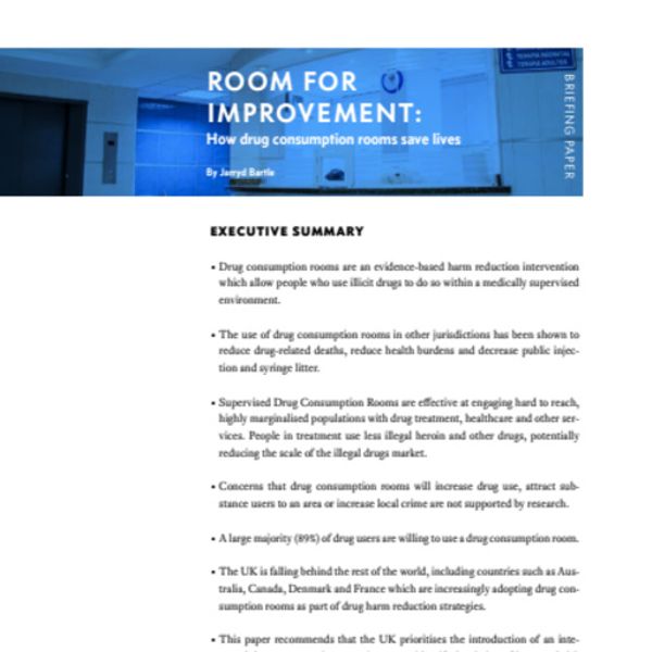Room for improvement: How drug consumption rooms save lives ...