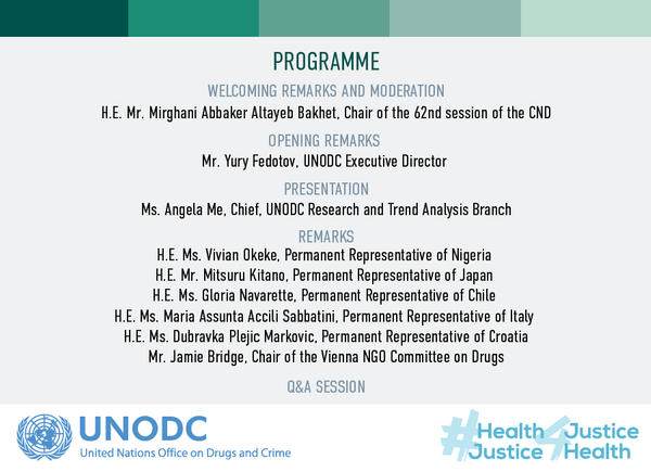 UNODC launch of World Drug Report 2019 in Vienna - International Drug ...