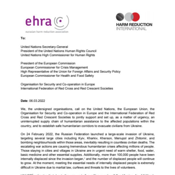 A humanitarian corridor for Ukraine - Joint open letter - International ...