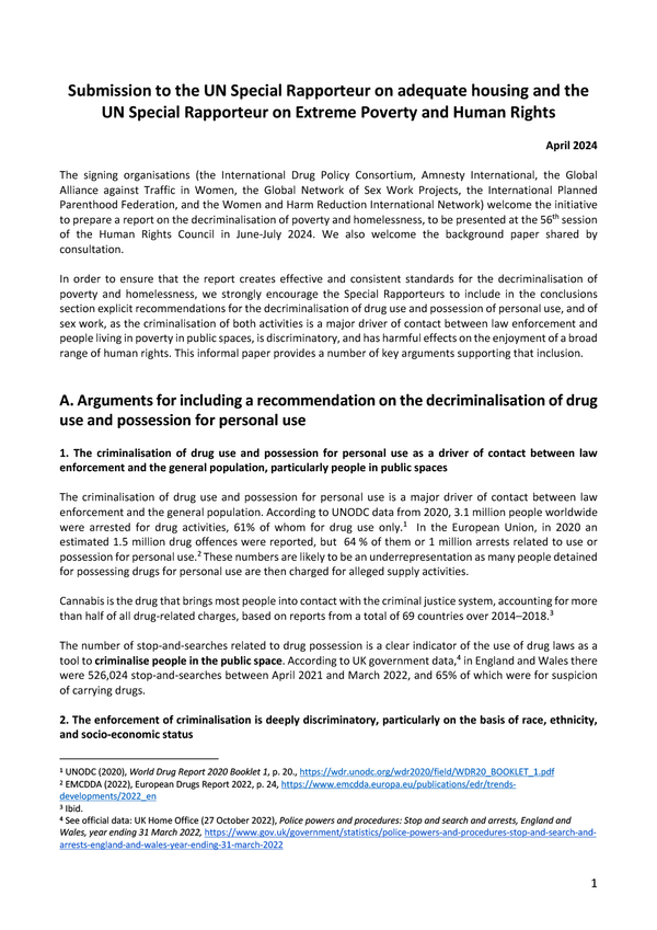 Decriminalising Drug Use And Sex Work To End The Criminalisation Of
