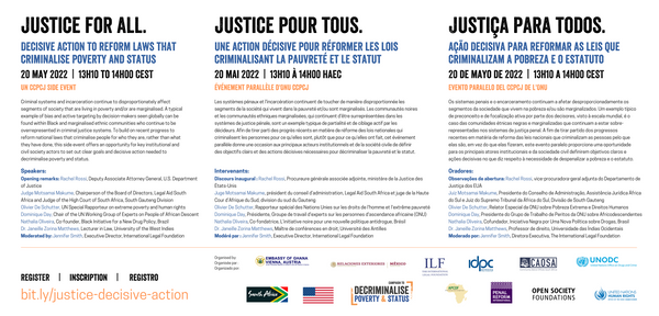 Justice for all - Decisive action to reform laws that criminalise ...