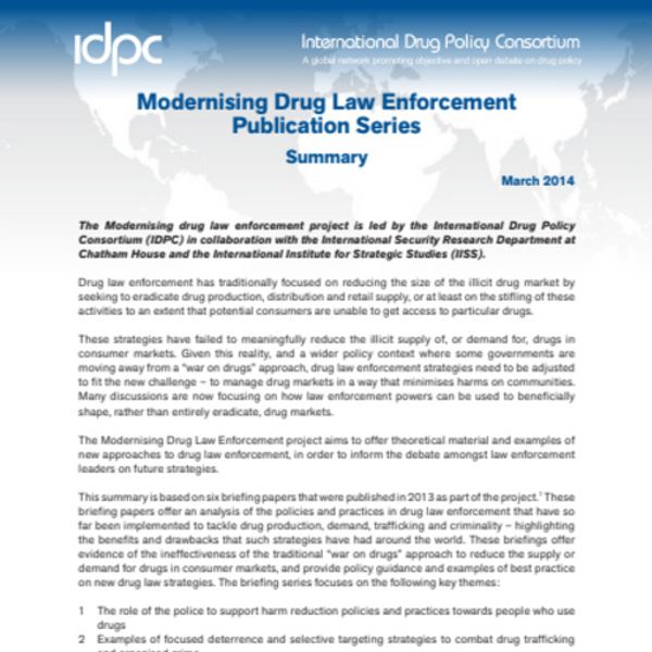 Modernising drug law enforcement publication series summary ...