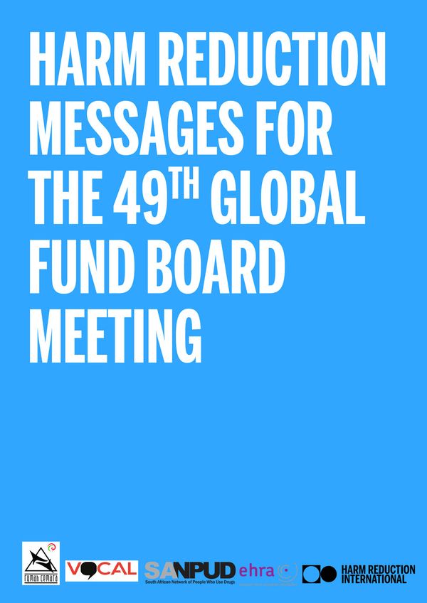 Harm reduction messages for the 49th Global Fund board meeting ...