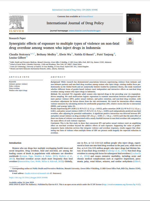 Synergistic effects of exposure to multiple types of violence on non ...