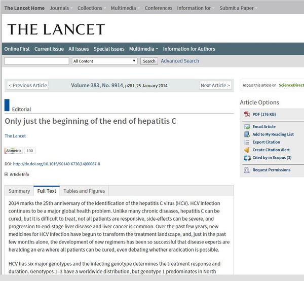 Only just the beginning of the end of hepatitis C - International Drug ...