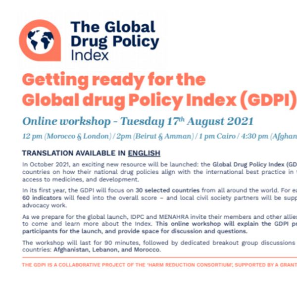 Getting ready for the Global Drug Policy Index (GDPI) - MENA region ...
