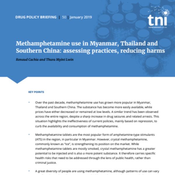 Méthamphetamine use in Myanmar, Thailand and Southern China: assessing ...