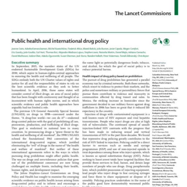 Public health and international drug policy - International Drug Policy ...