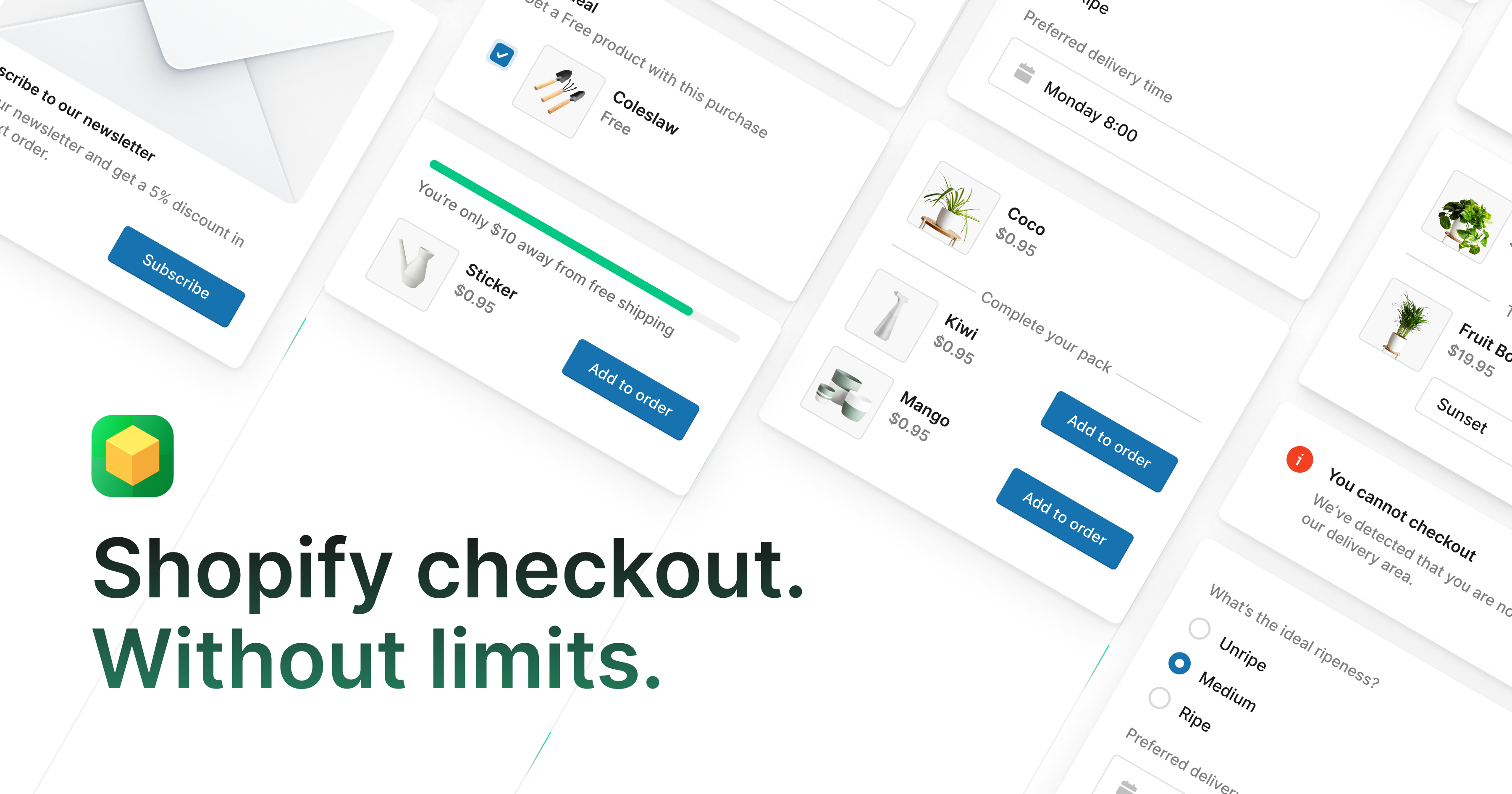 Shopify checkout. Without limits. | Checkout Blocks