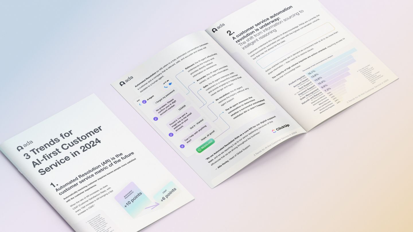 3 Trends for AI-first Customer Service in 2024 | Ada Support