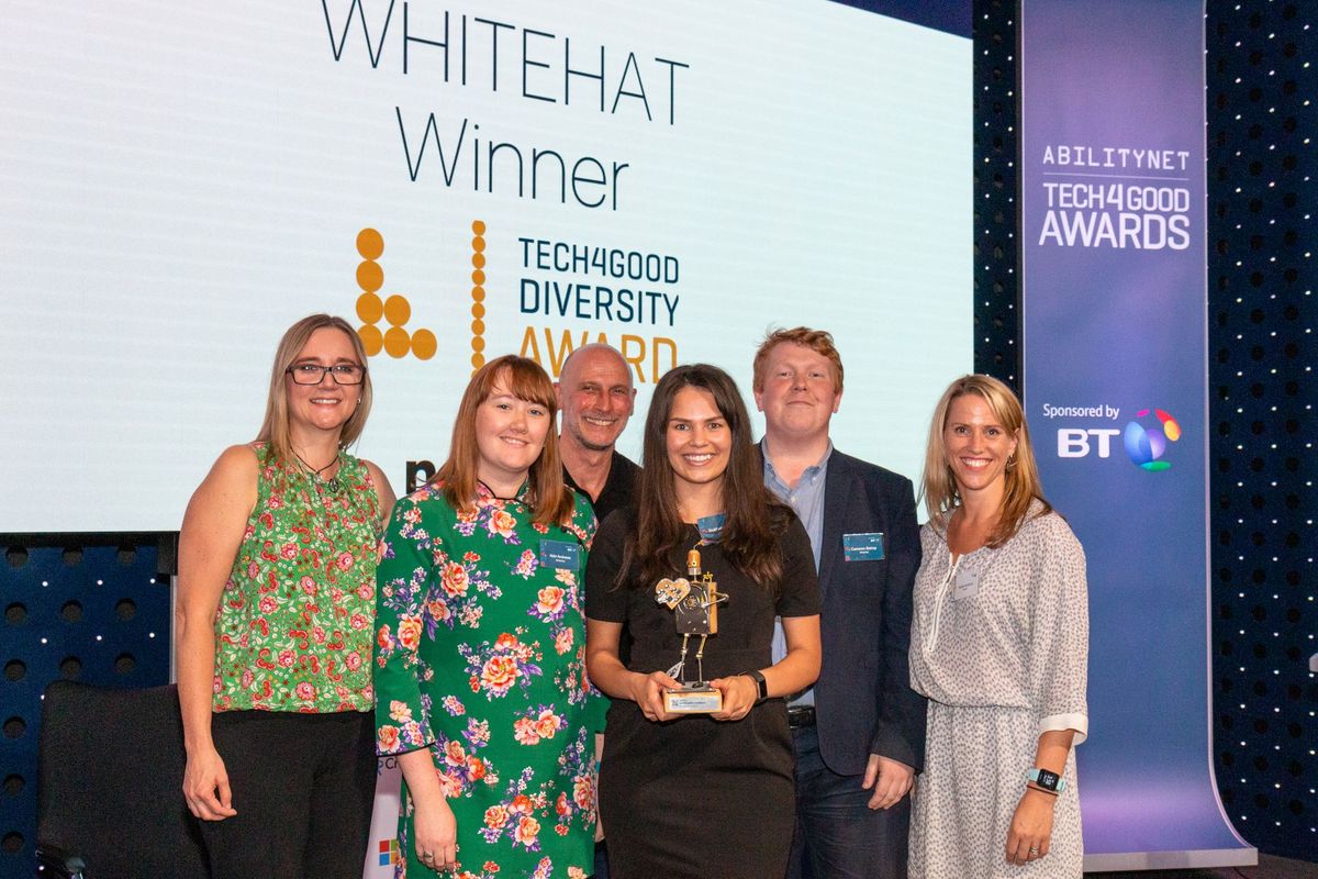 WhiteHat wins the Diversity Award at the AbilityNet Tech4Good Awards