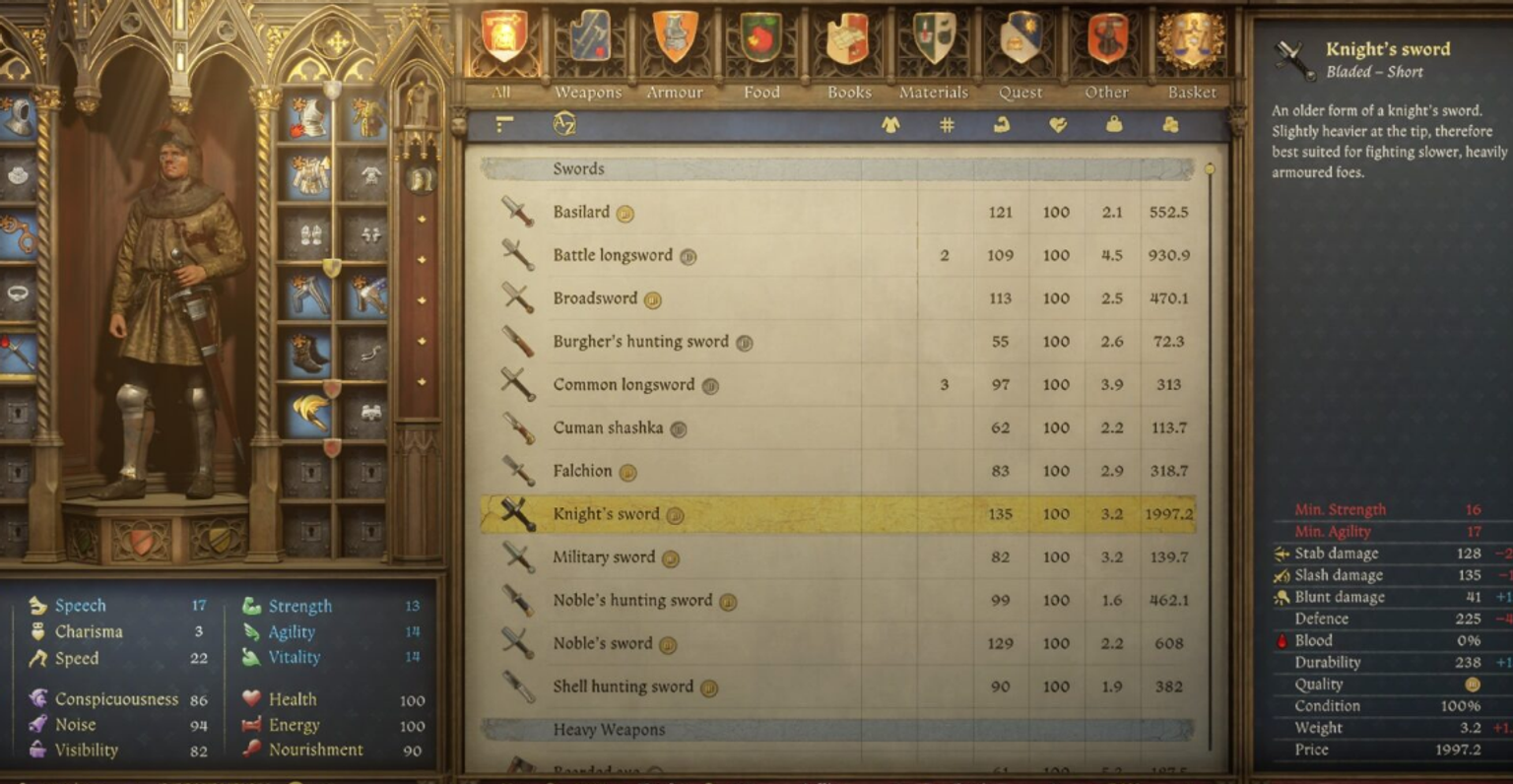 The best weapons in Kingdom Come: Deliverance 2