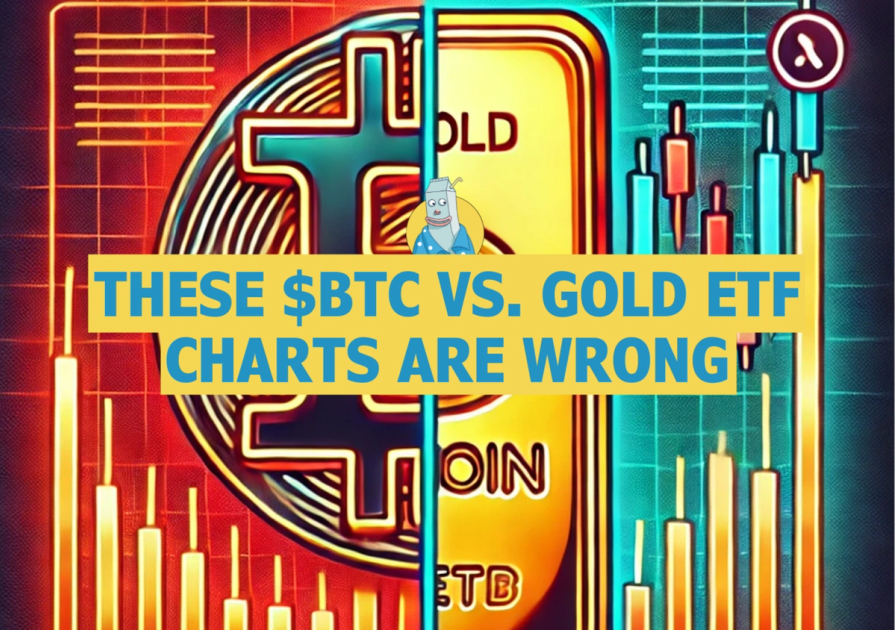 🥛 These $BTC vs. Gold ETF charts are wrong 🙅
