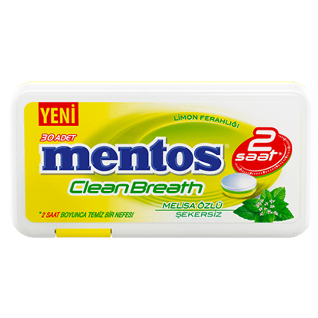 Mentos 2H CleanBreath Limon Ferahlığı Tablet Şeker - Plastik Kutu ...