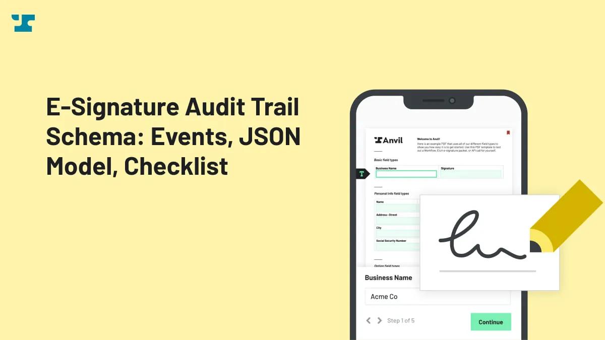 E-Signature Audit Trail Schema (ESIGN/UETA/eIDAS): Events, JSON Model ...