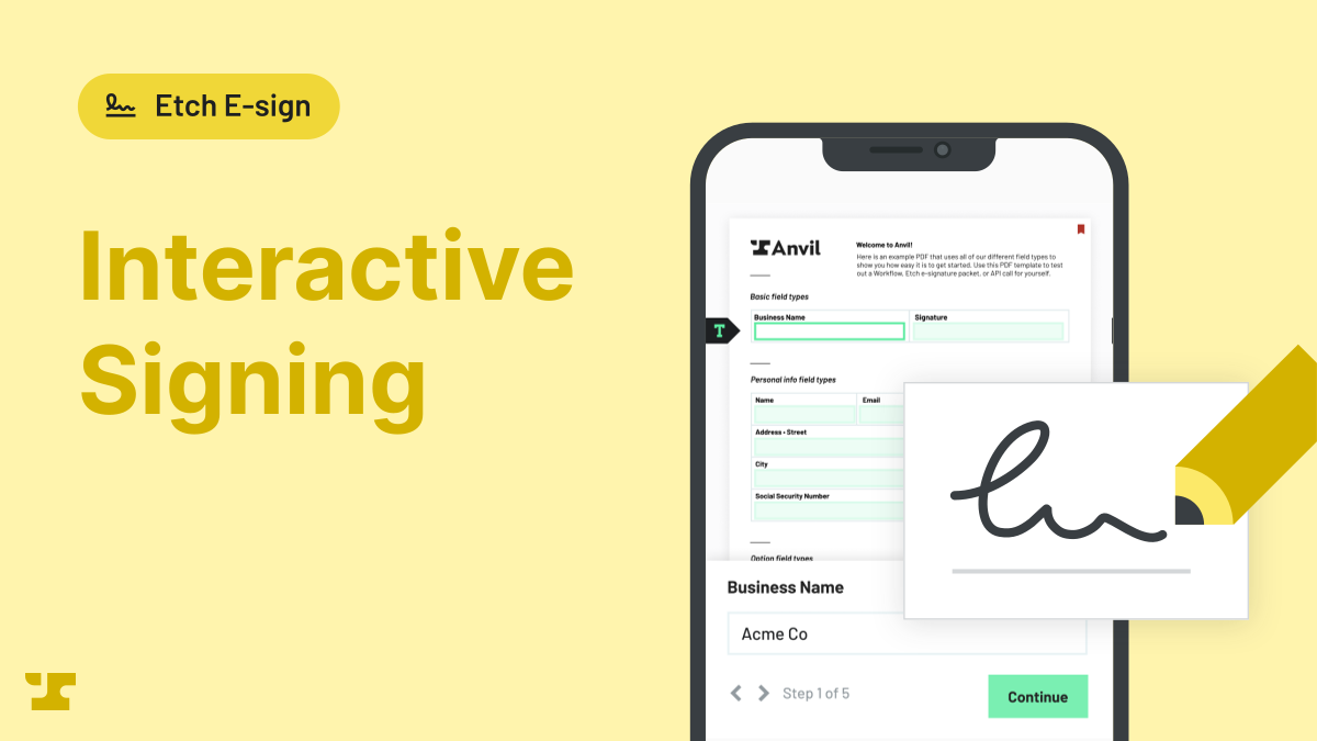 Revolutionizing Digital Signatures: Meet Anvil Etch Interactive Signing