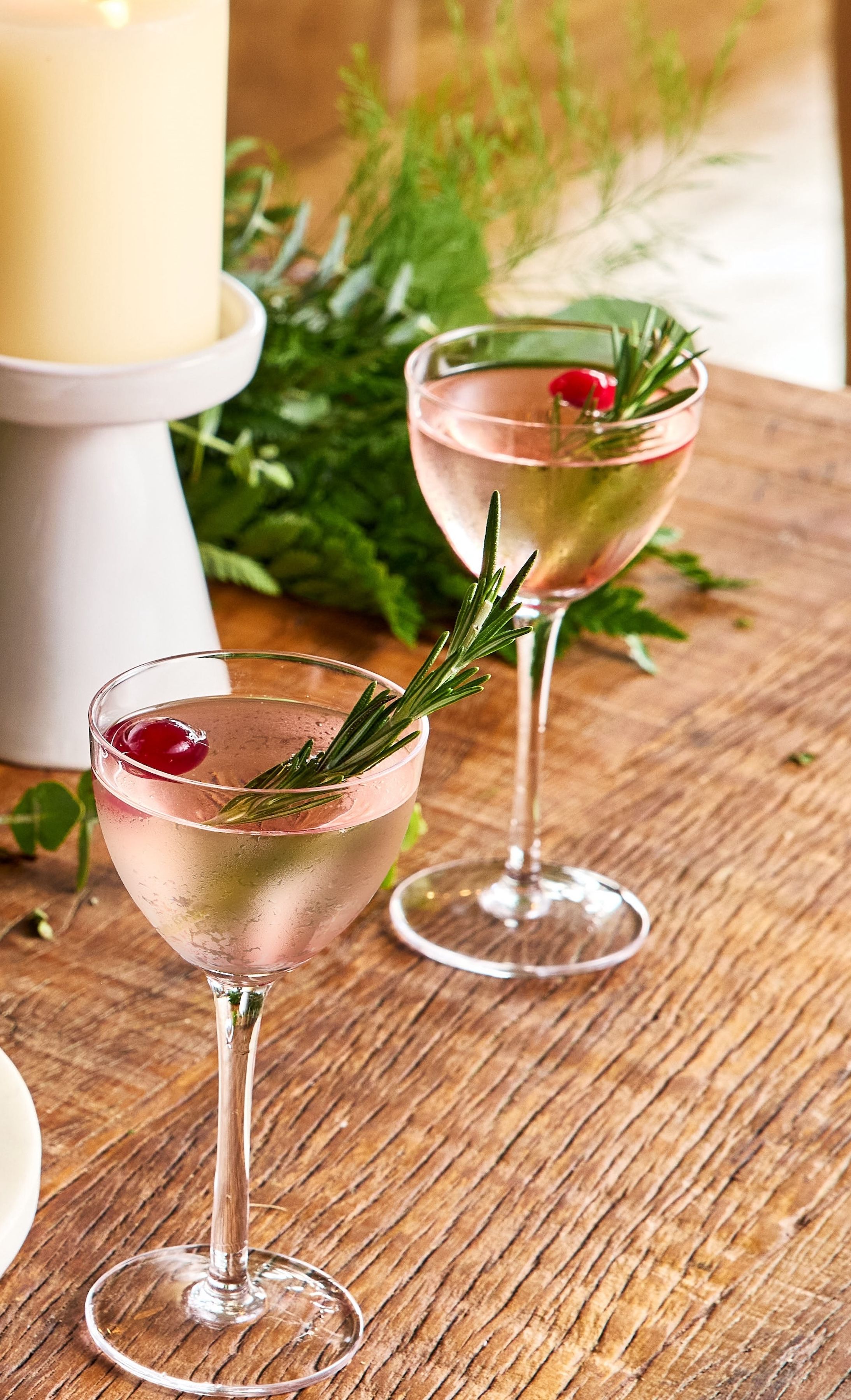 Batched Cranberry Gin Martini