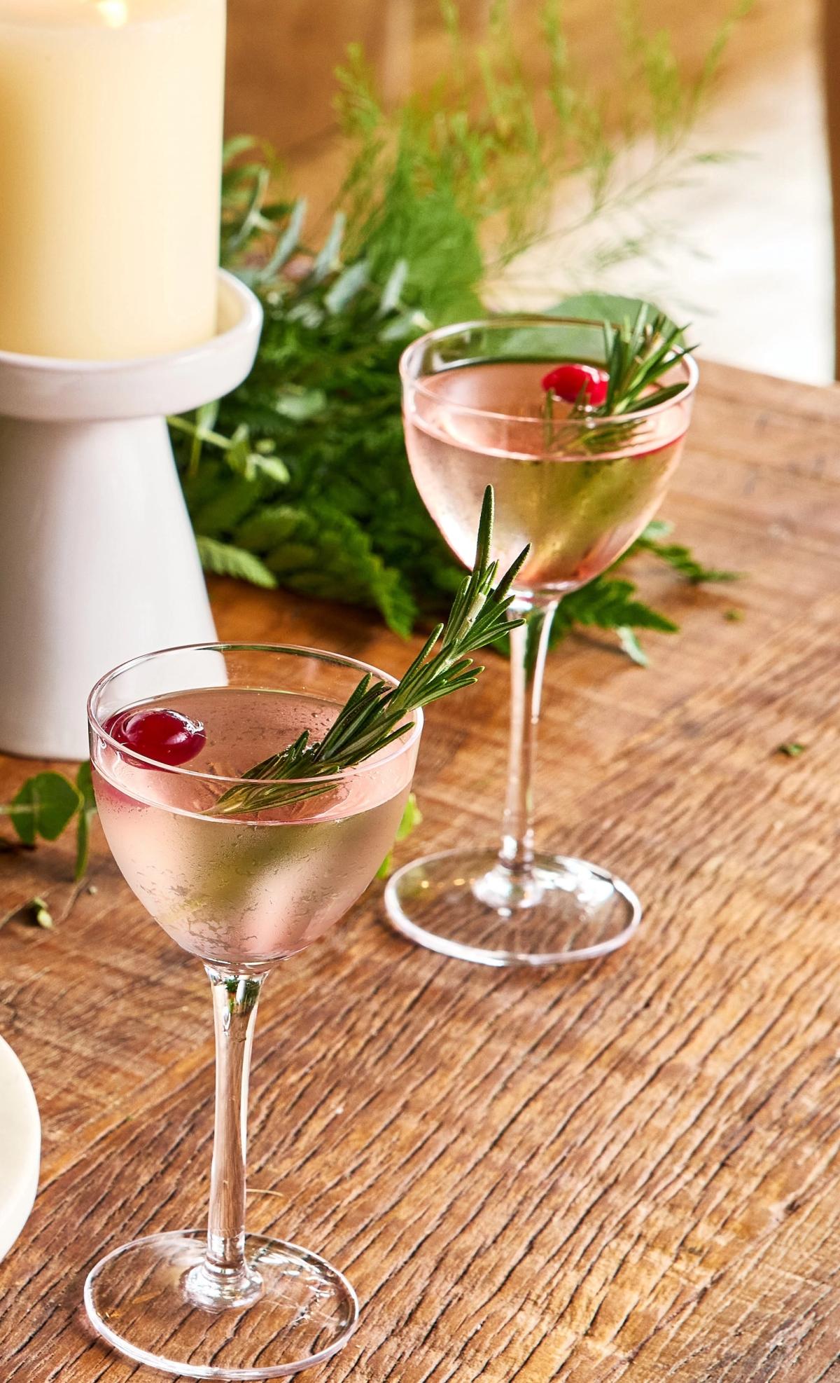 Batched Cranberry Gin Martini