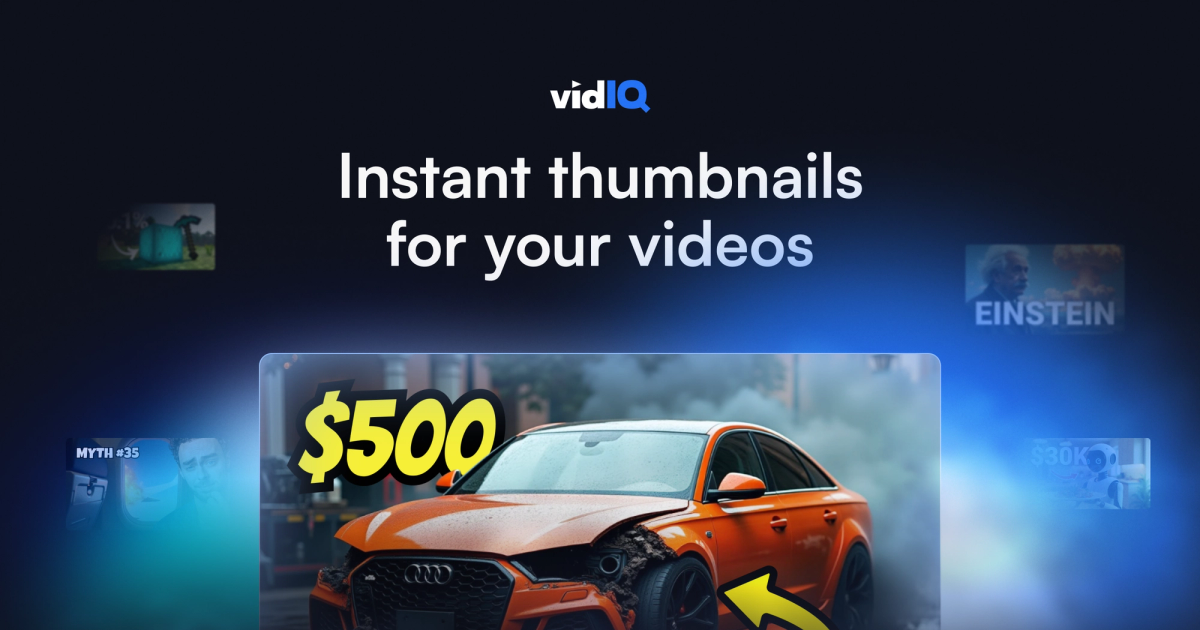 YouTube Thumbnail Maker - AI YouTube Thumbnail Generator | vidIQ