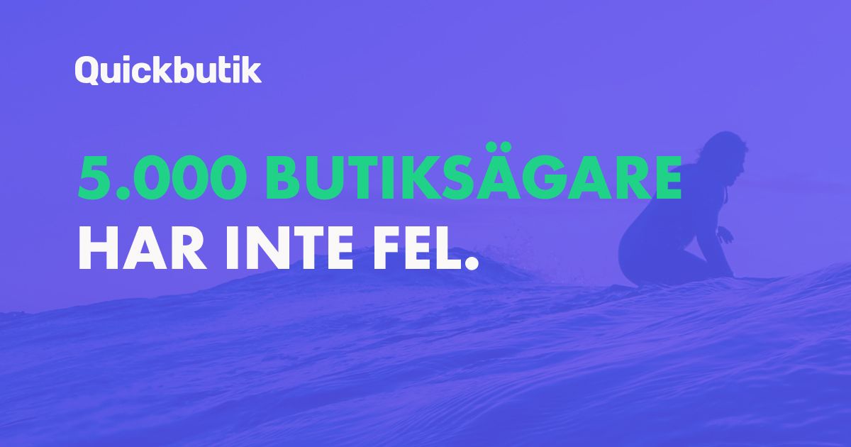 Bli en del av vårt community | Quickbutik