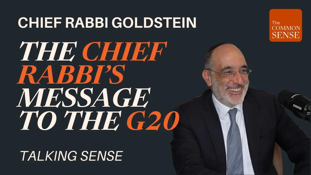 The Chief Rabbi's Message to the G20 - Watch on YouTube