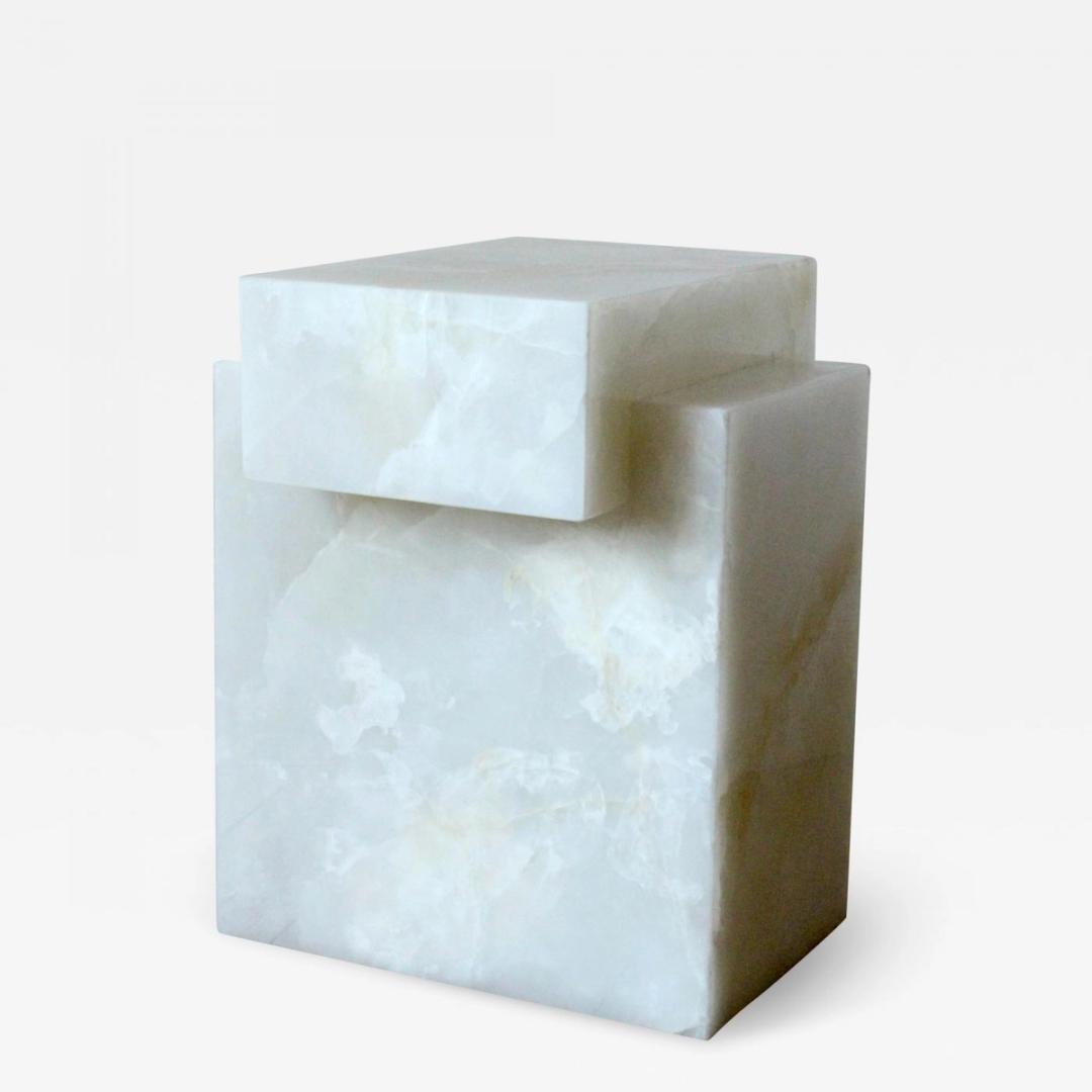 Gaia White Onyx Side Table by Marbera · LAK Gallery
