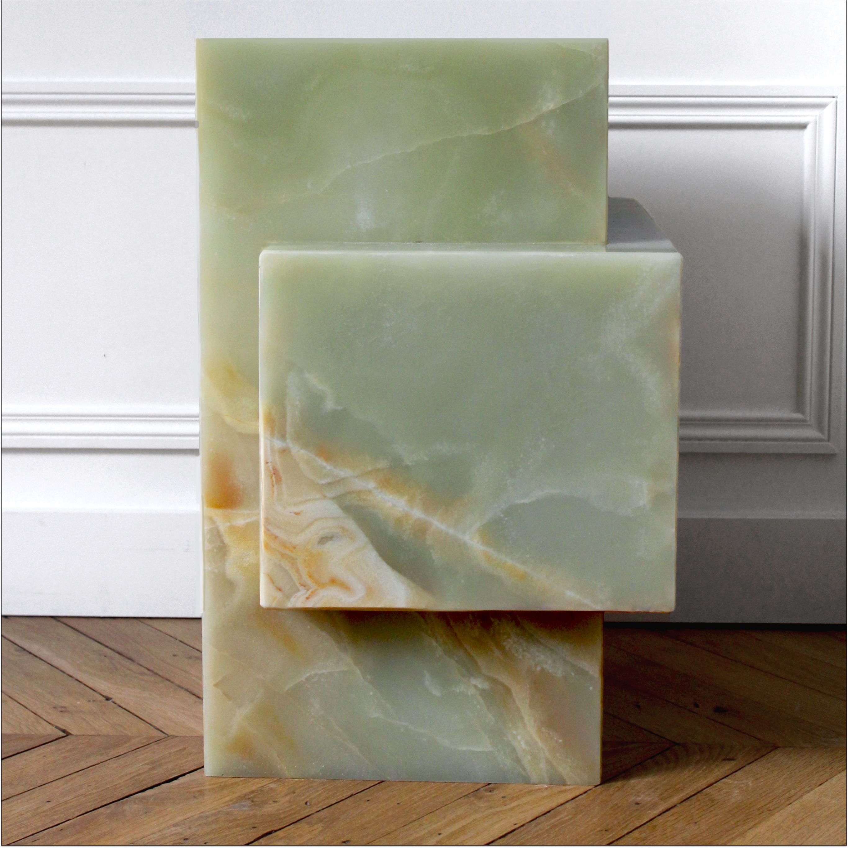 Ella Green Onyx Side Table by Marbera · LAK Gallery