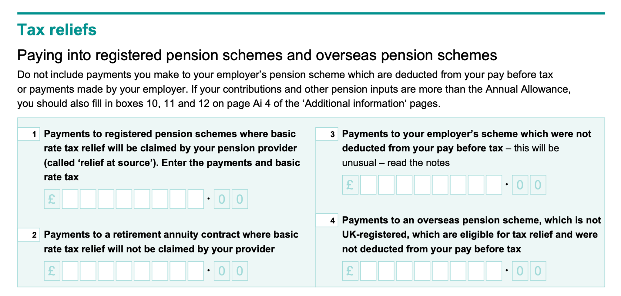 Add pension contributions to your self-assessment tax return